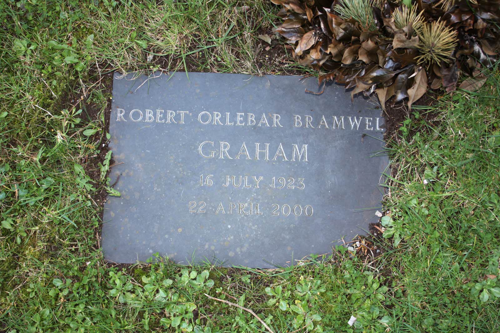 Grave of Robert Oriebar Bramwel Graham